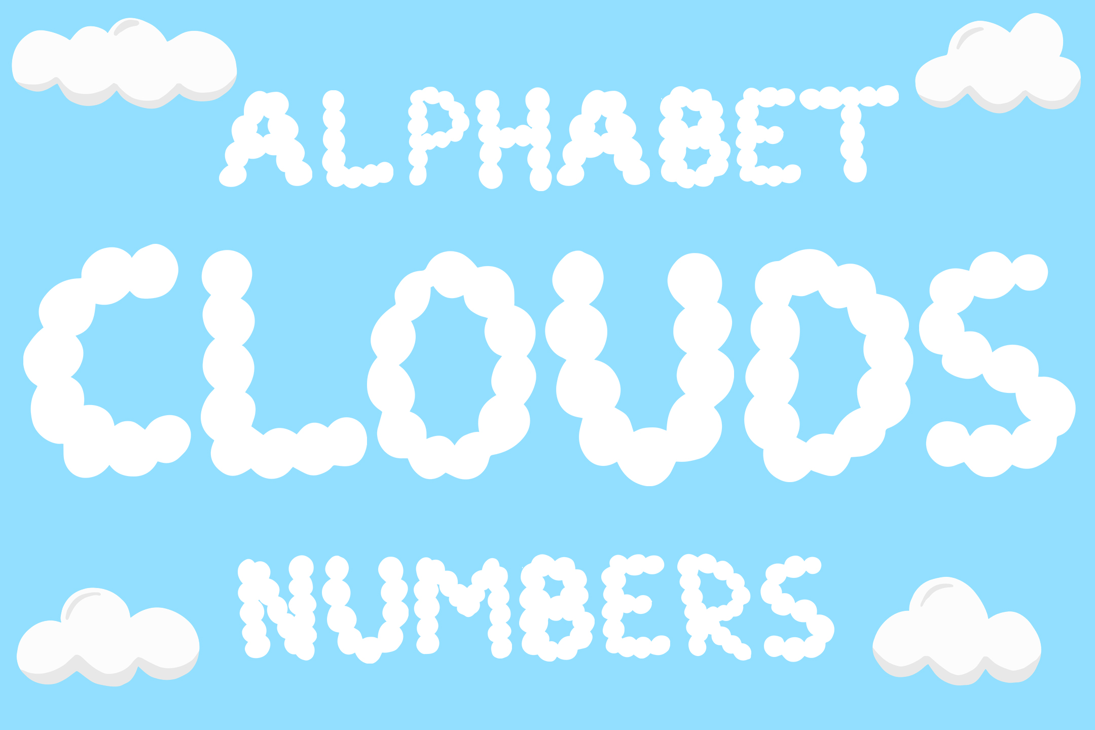 Fluffy Cloud Alphabet and Numbers SVG Collection! – SQUEEB CREATIVE