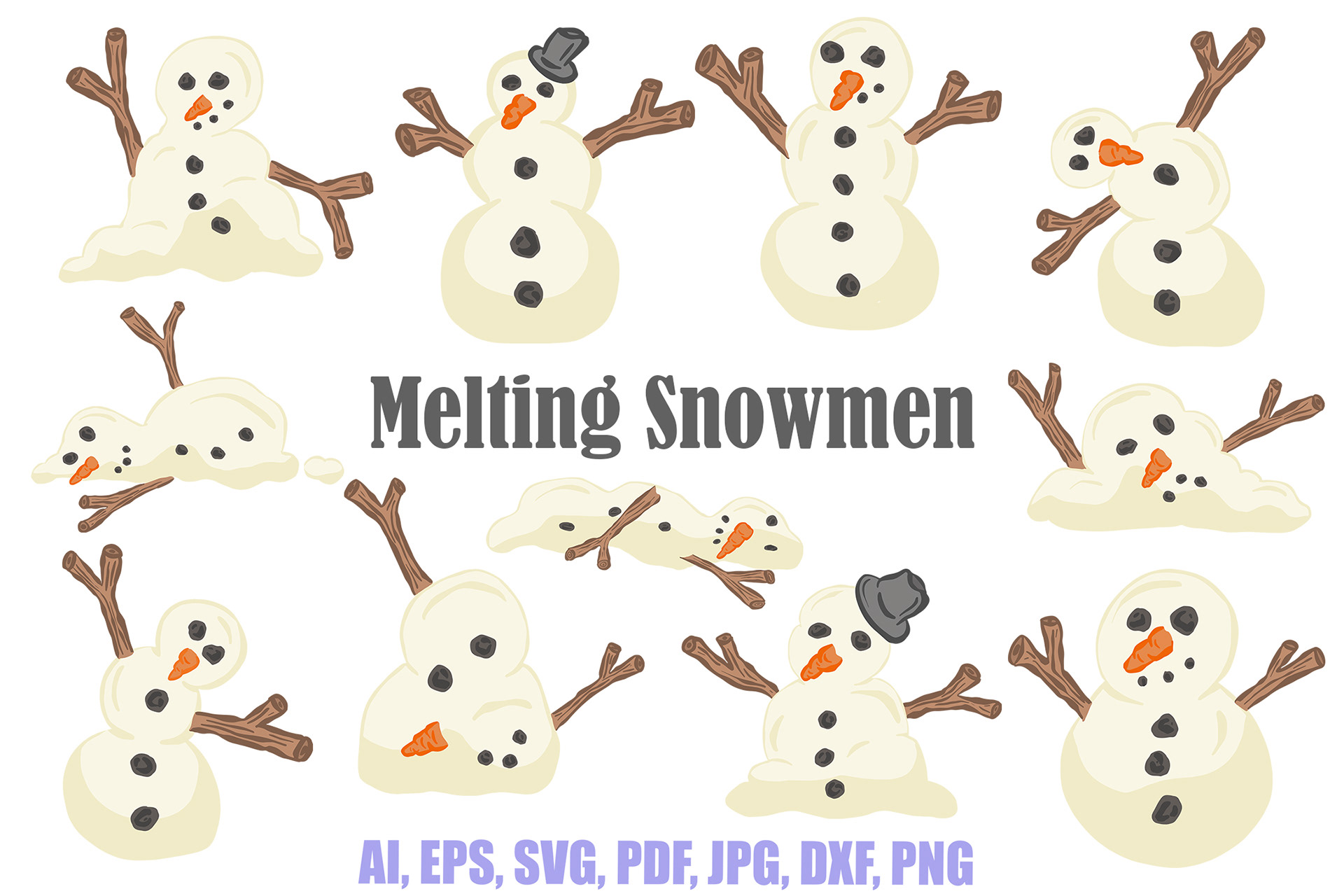 Snowmen, In Summer? Cartoon DIY Snow Characters – SQUEEB CREATIVE