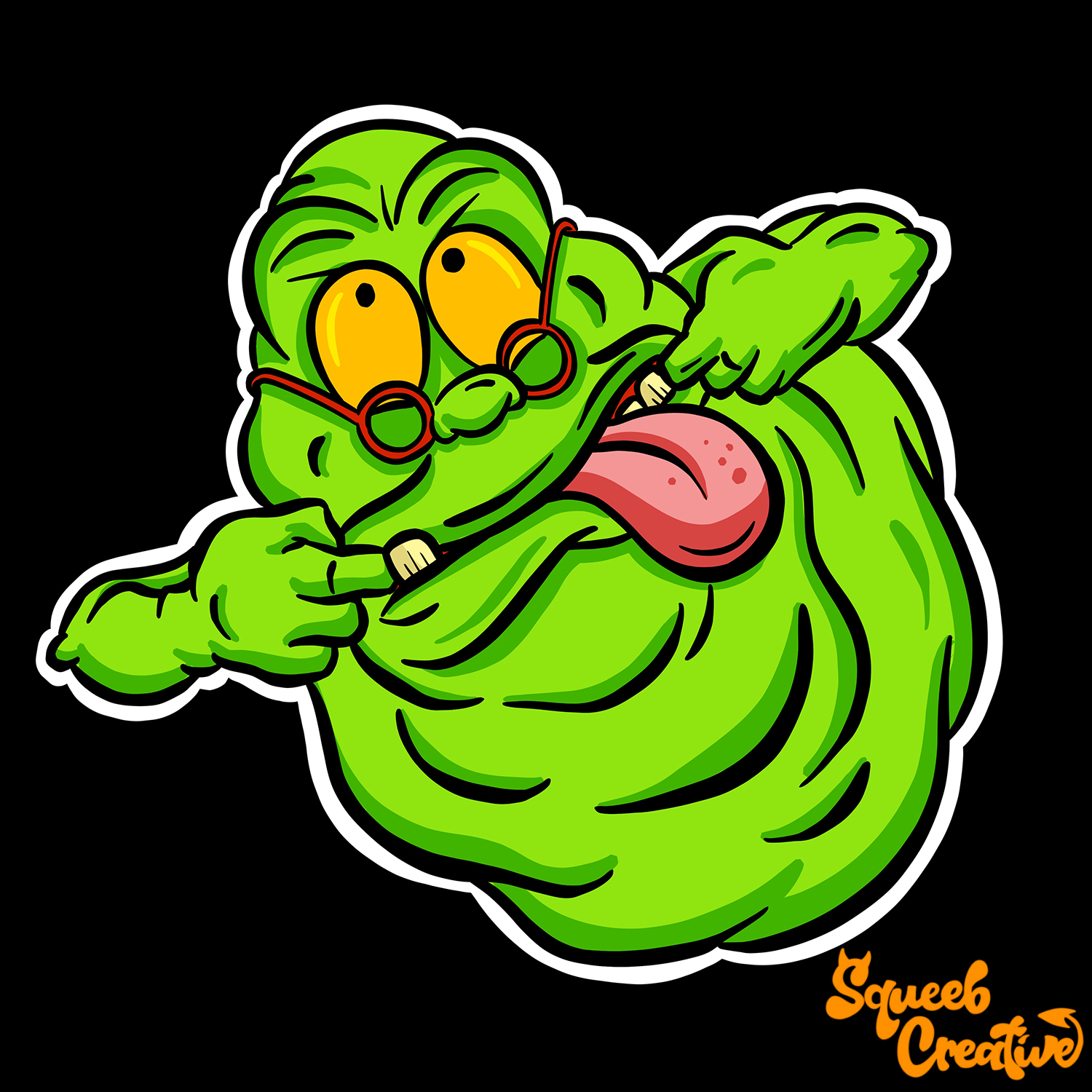 Hey Slimer! Real Ghostbusters Cartoon Fan Art – SQUEEB CREATIVE