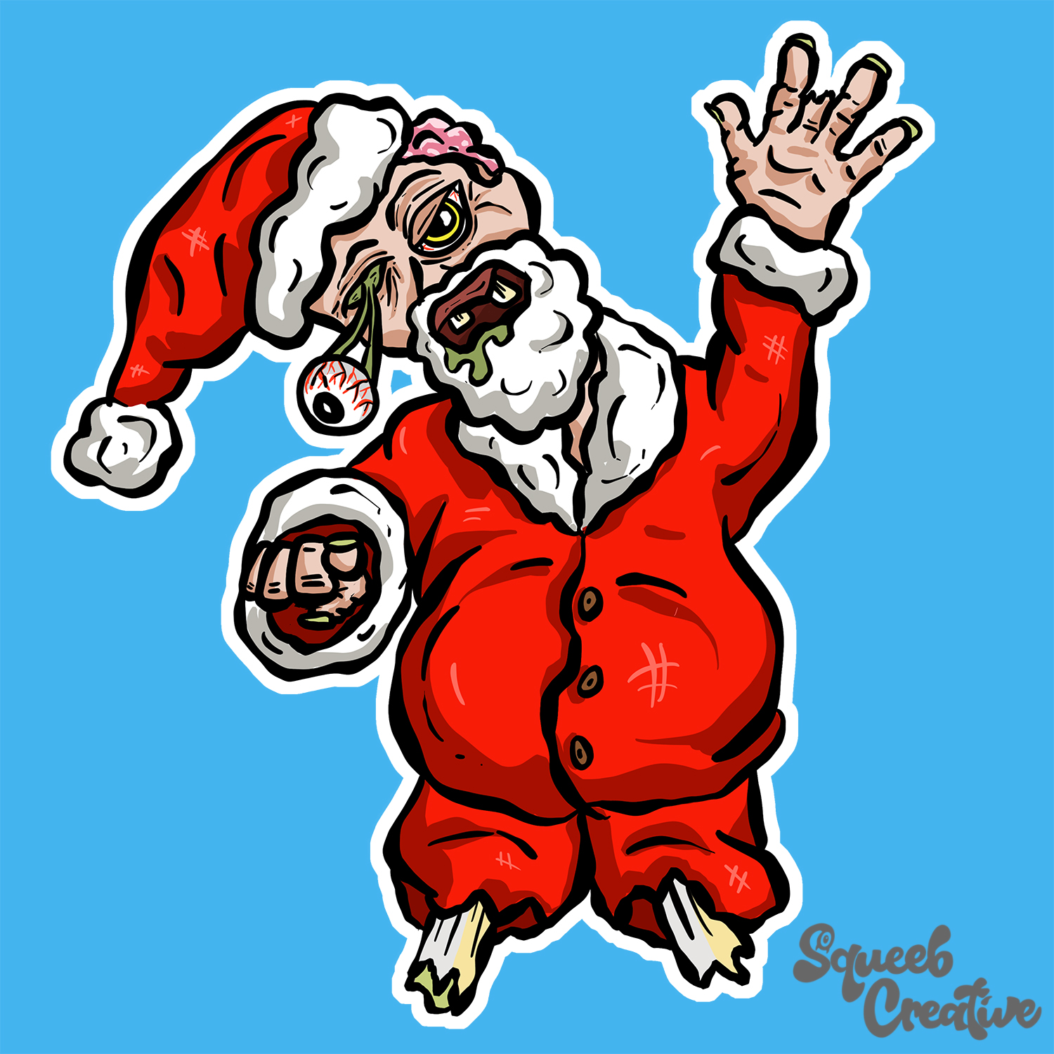 Looking a Lot like a Zombie Santa Christmas… – SQUEEB CREATIVE