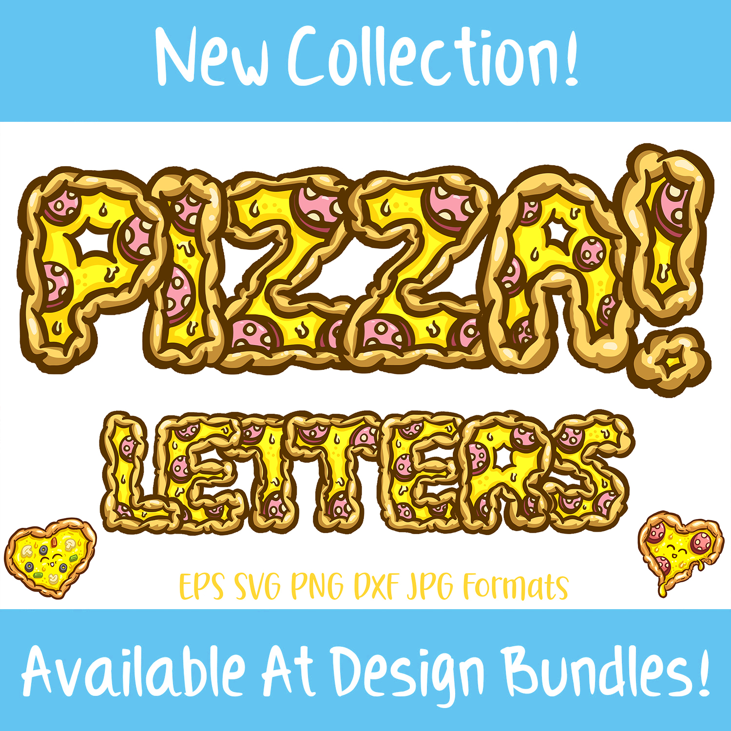 Cartoon Pizza Hand Made Font Lettering Design – SQUEEB CREATIVE