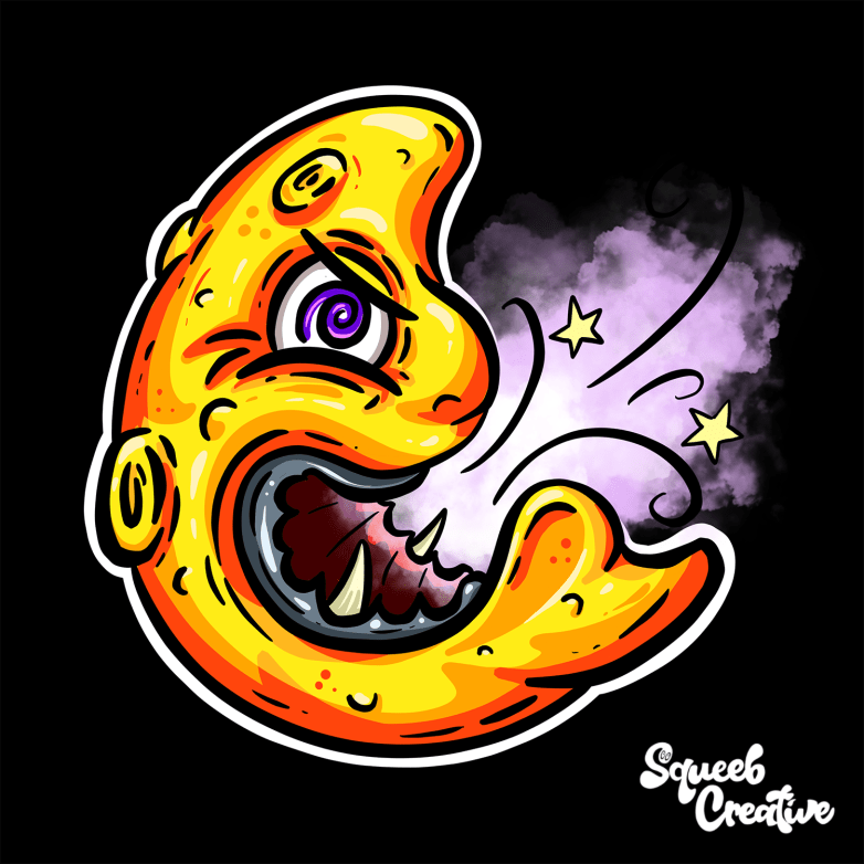 angry-black-hole-moon-lowbrow-cartoon-character-by-squeeb-creative ...