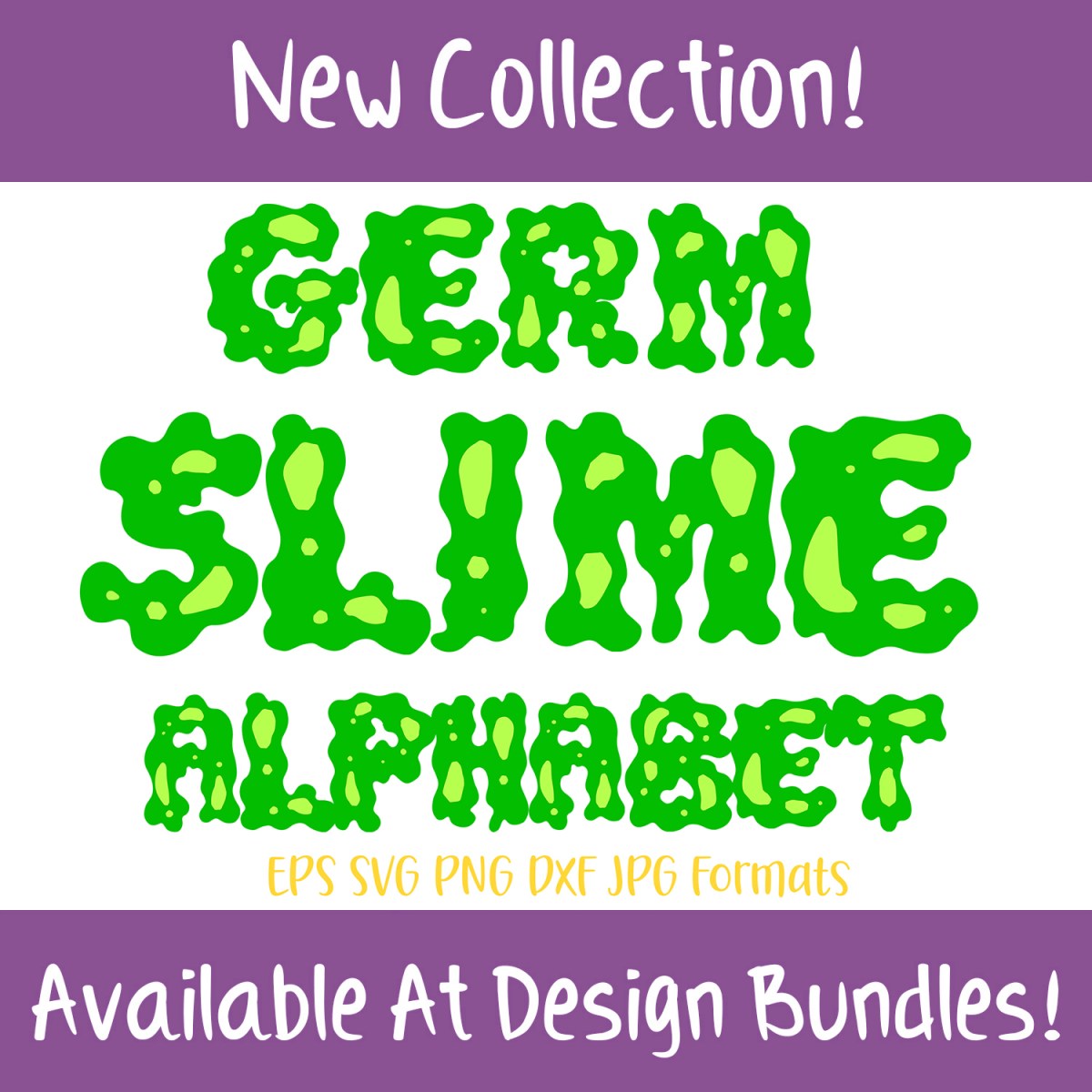 Cartoon Germ Slime Font Alphabet Lettering Collection – SQUEEB CREATIVE